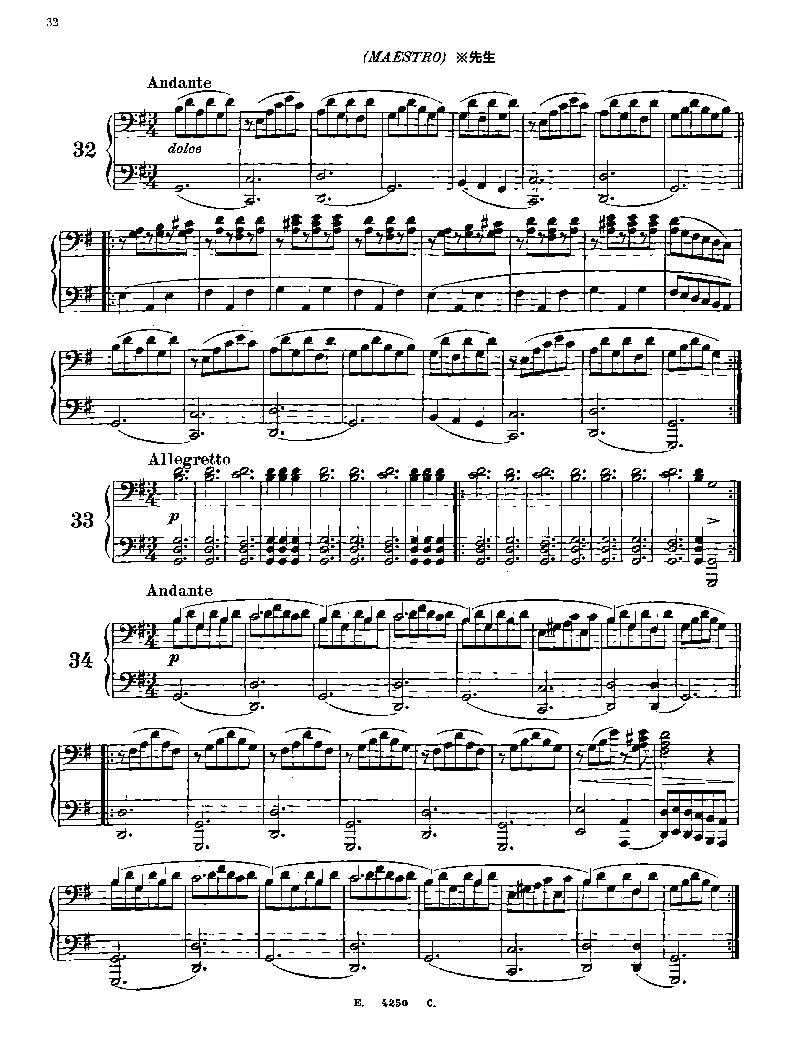 [PIANO]Ferdinand Beyer : Elementary Method for Piano Op.101 No.34[Free ...