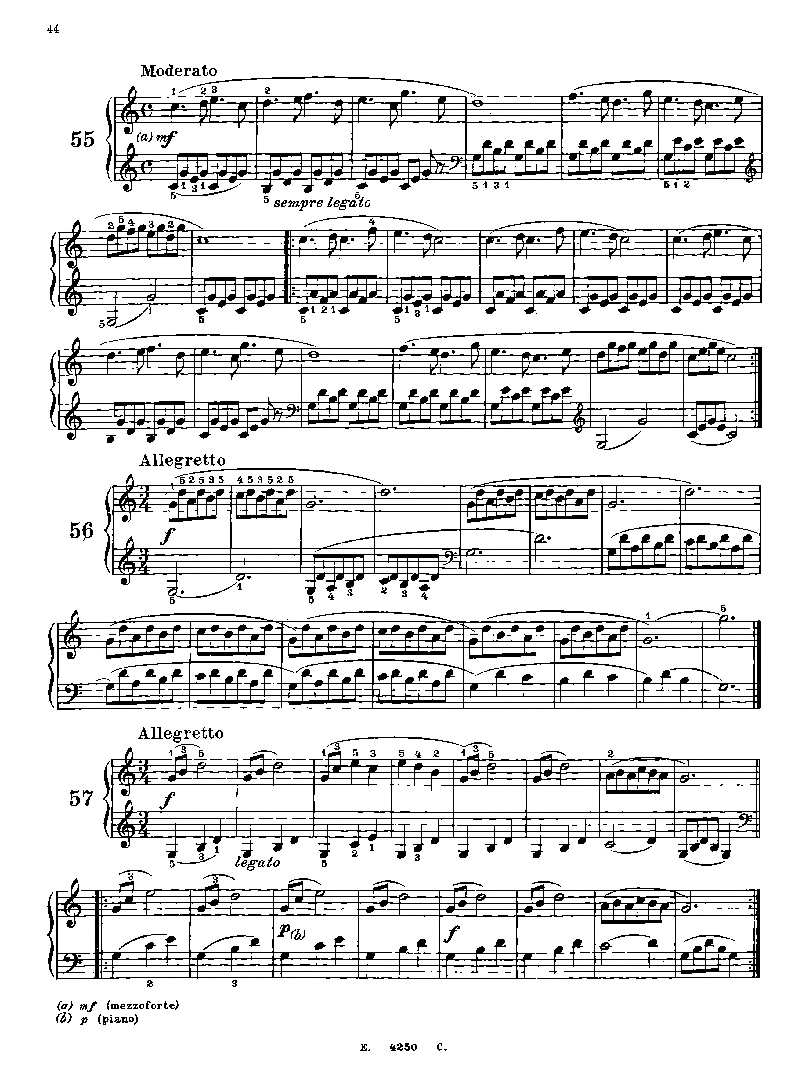 [PIANO]Ferdinand Beyer : Elementary Method for Piano Op.101 No.55 (3 ...