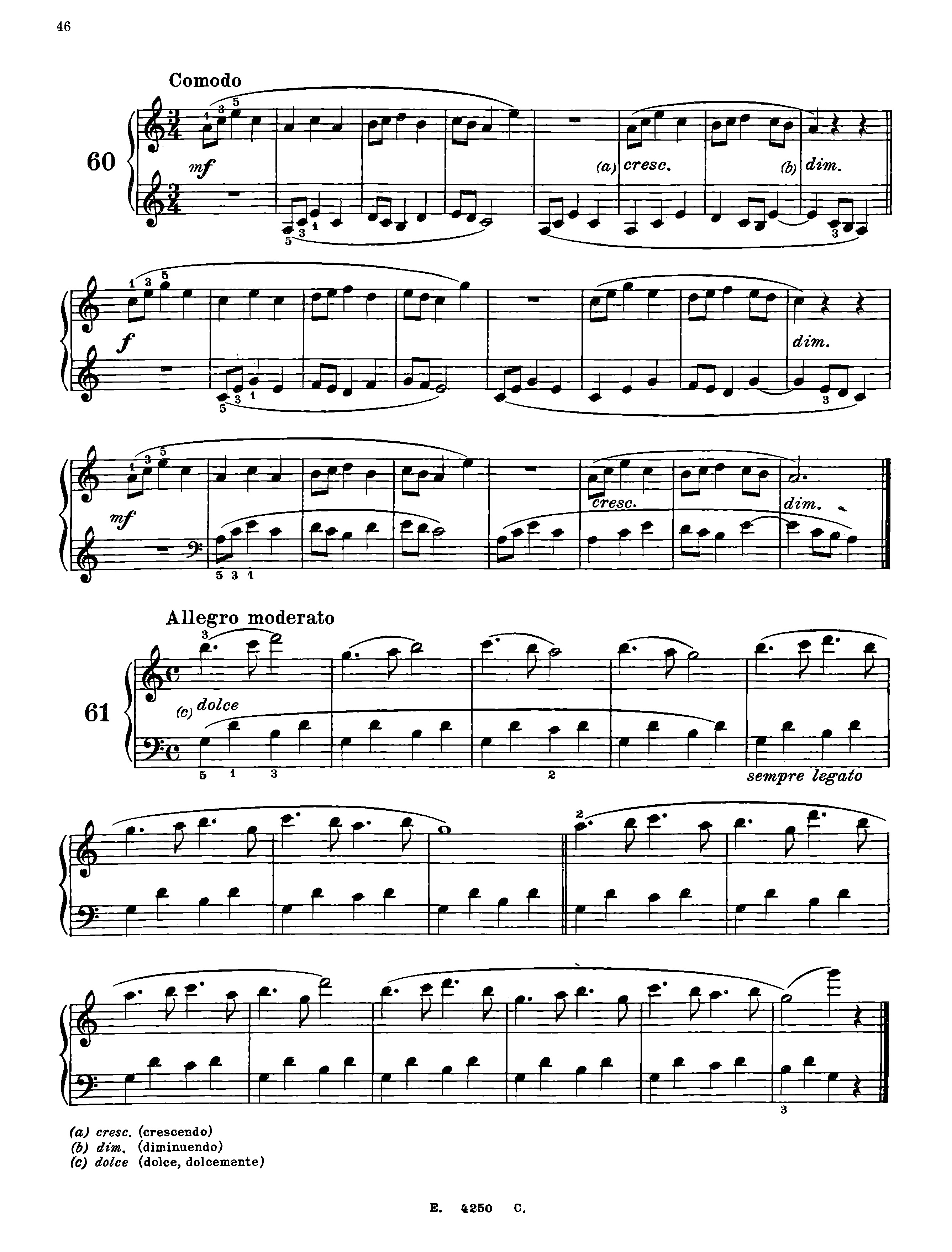 [PIANO]Ferdinand Beyer : Elementary Method for Piano Op.101 No.61[Free ...