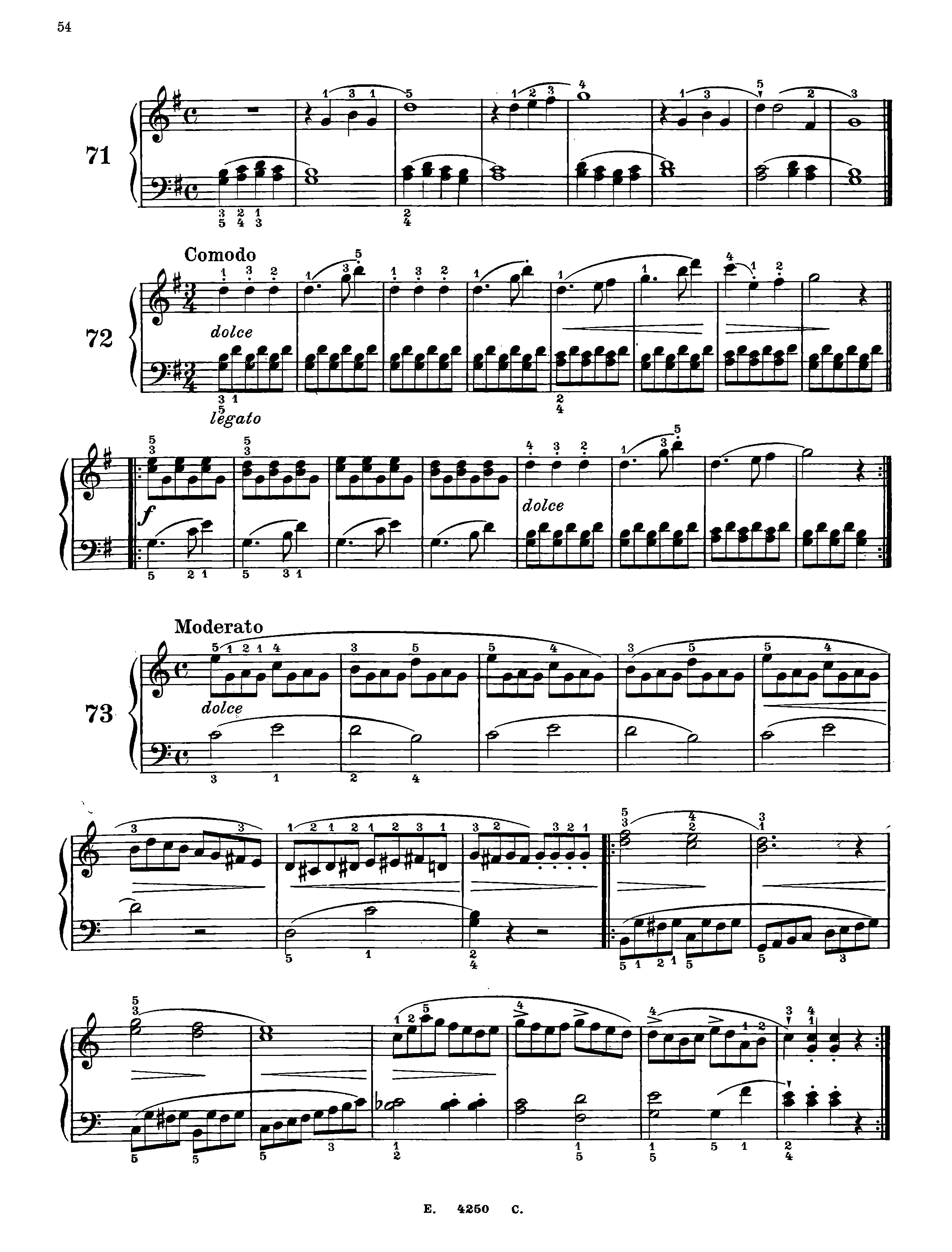[PIANO]Ferdinand Beyer : Elementary Method for Piano Op.101 No.71[Free ...