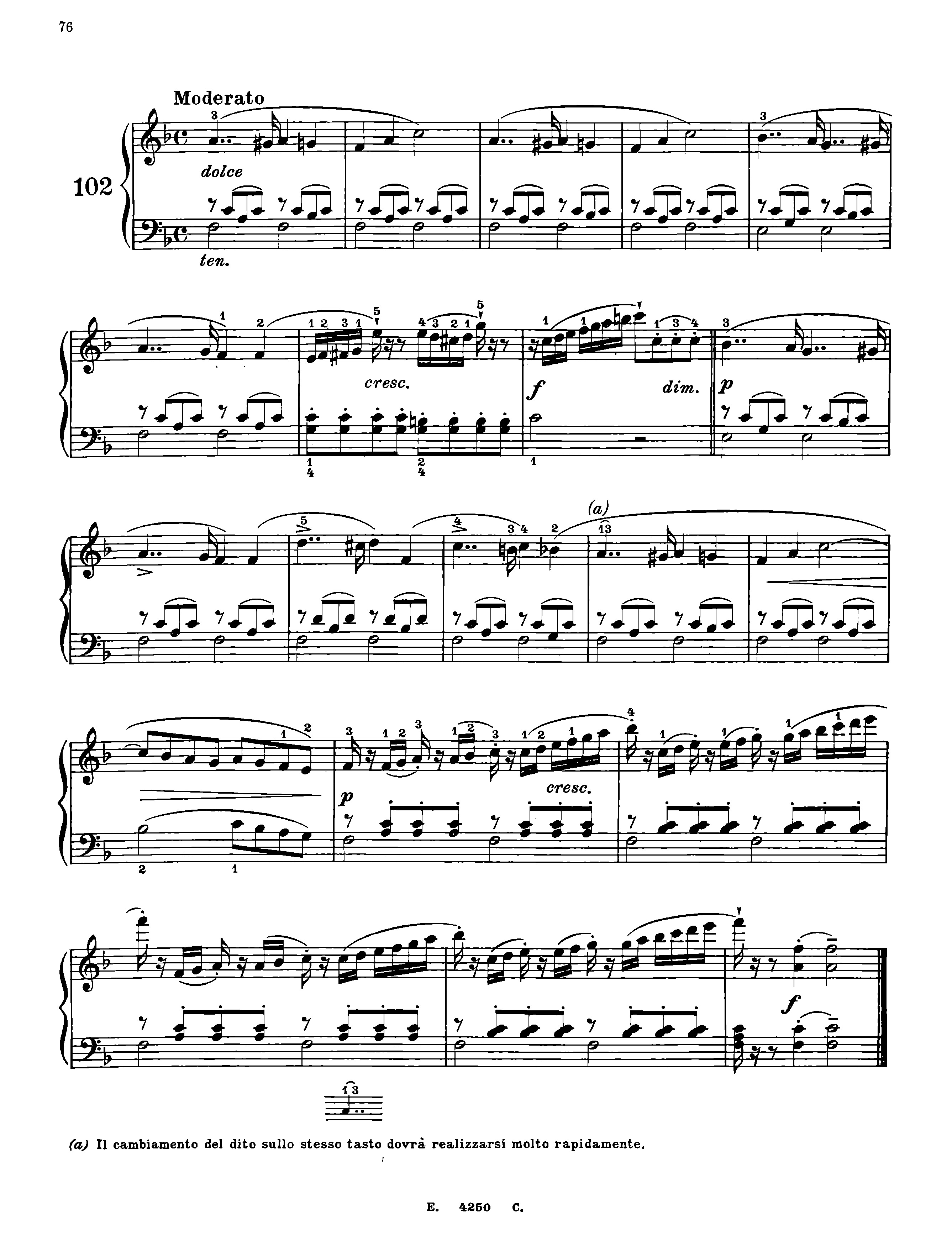 [PIANO]Ferdinand Beyer : Elementary Method for Piano Op.101 No.102 (F ...